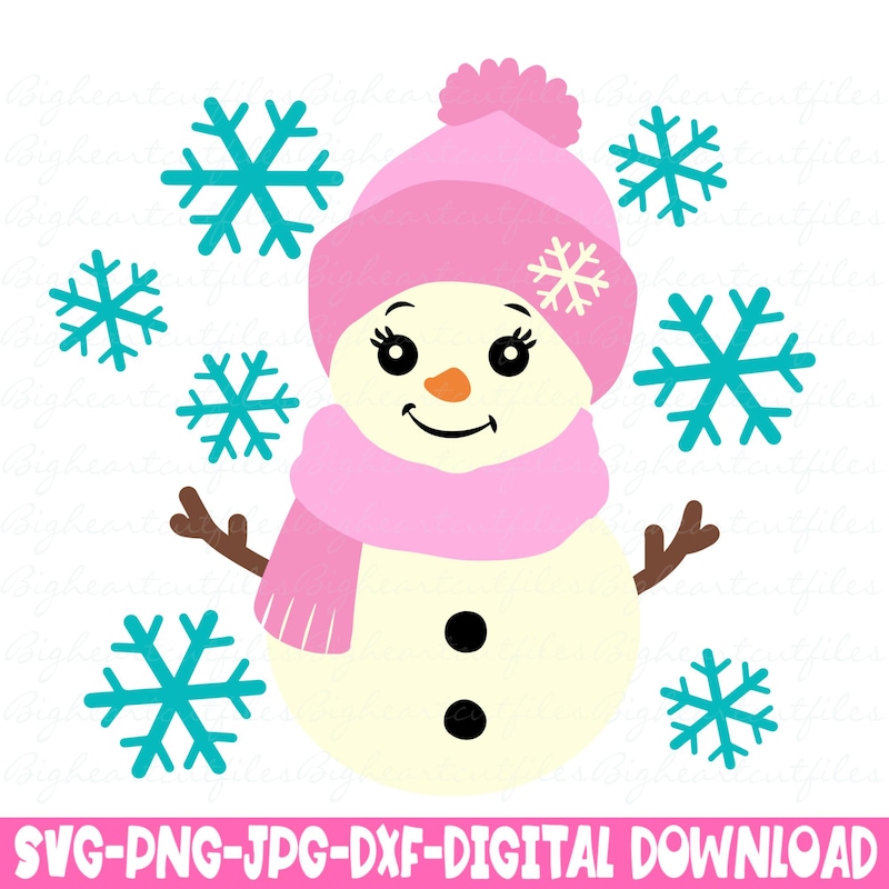 Cute Snowman Svg - Etsy