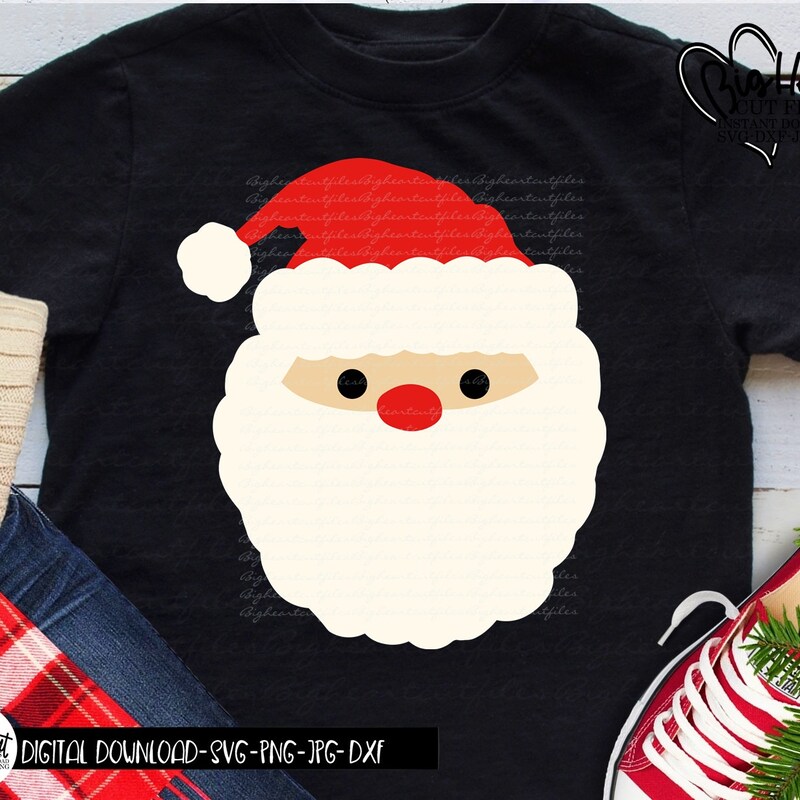 Santa Face Svg - Etsy