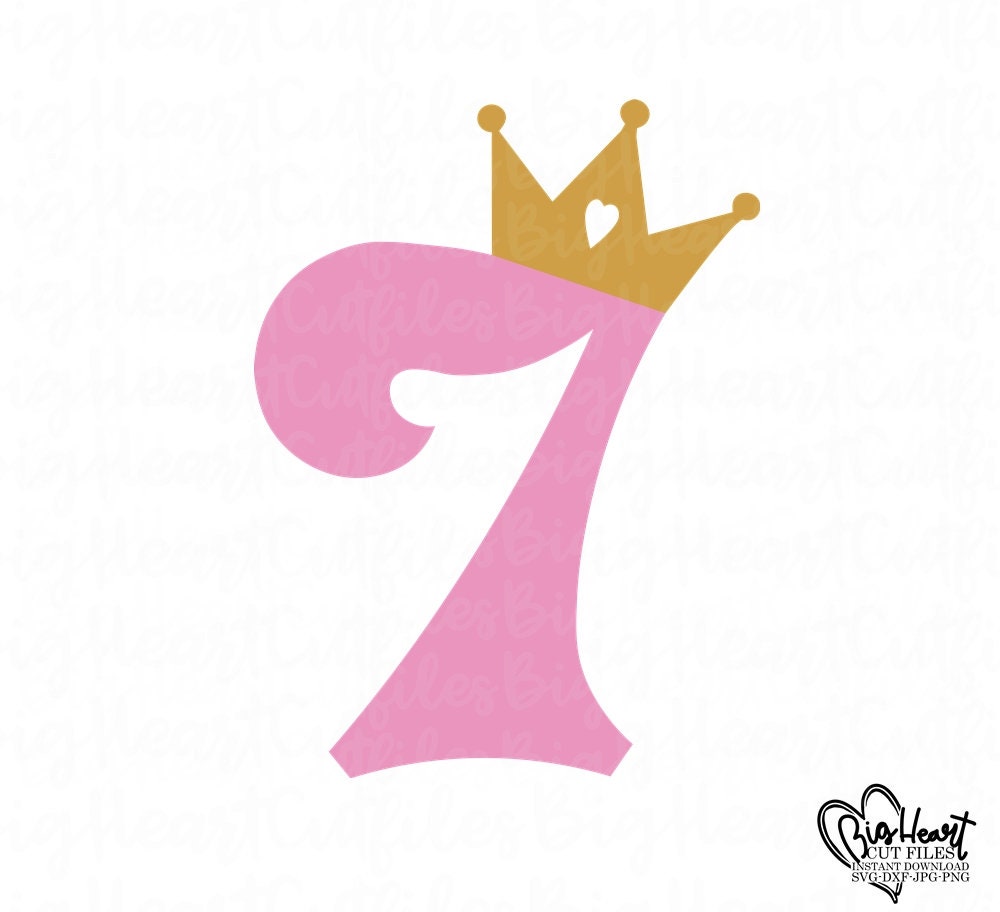 7th Birthday Girl SvgPngJpgDxf Birthday Princess | Etsy