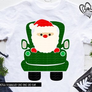Christmas Truck Svg, Png, Jpg, Dxf, Santa Svg, Christmas Truck With ...