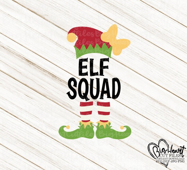 Elf Squad Svg Png Jpg Dxf Christmas Elf Svg Kids | Etsy