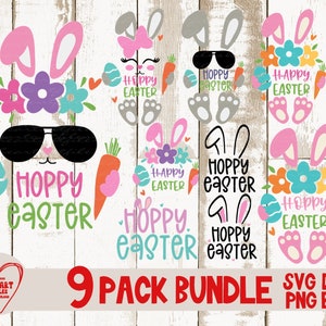 Easter Bundle Svg Png Dxf Eps Easter Bunny Bundle Hoppy Easter Svg ...