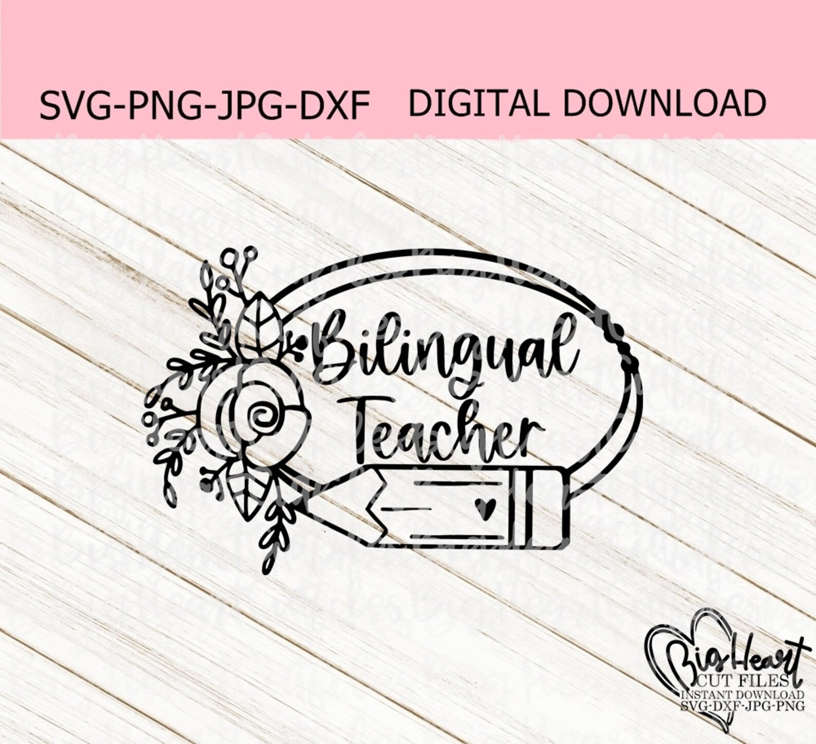 Bilingual Teacher Svg Png Jpg Dxf First Day of School Svg | Etsy