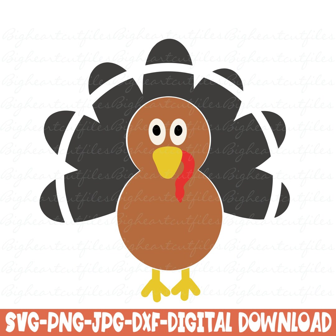 Thanksgiving Turkey Svg Png Jpg Dxf Silhouette and Cricut Cut Files ...