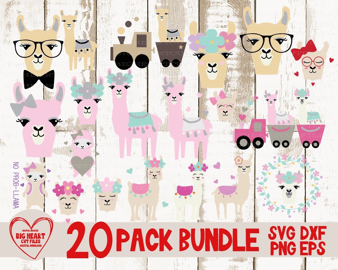 Llama Svg Bundle Llama Svg Llama Png Llama Dxf Llama Eps - Etsy