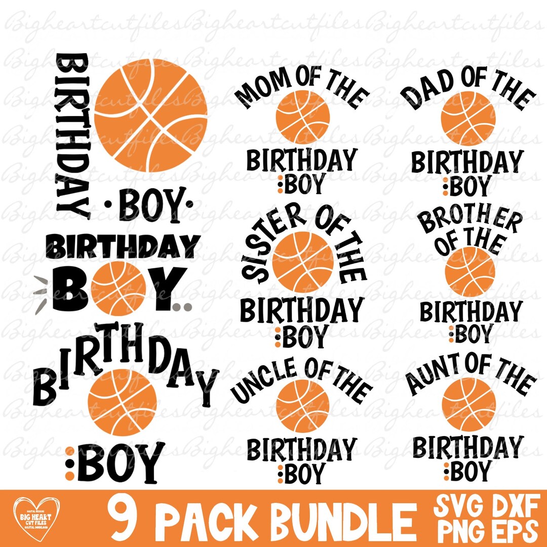 Basketball Svg Bundle, Basketball Birthday Svg, Png, Dxf, Eps ...