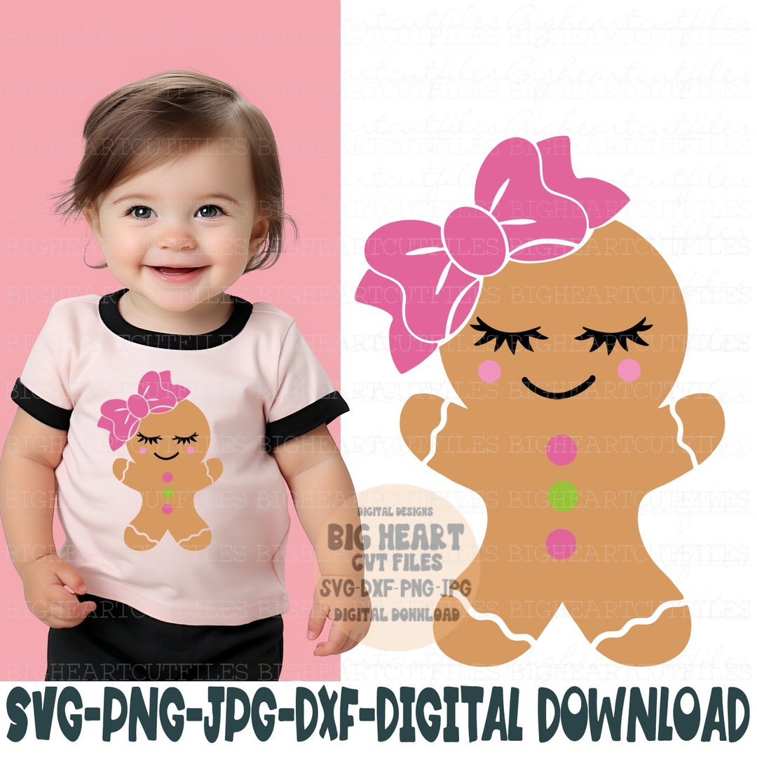 Gingerbread Svg, Png, Jpg, Dxf, Gingerbread Girl Svg, Gingerbread With ...
