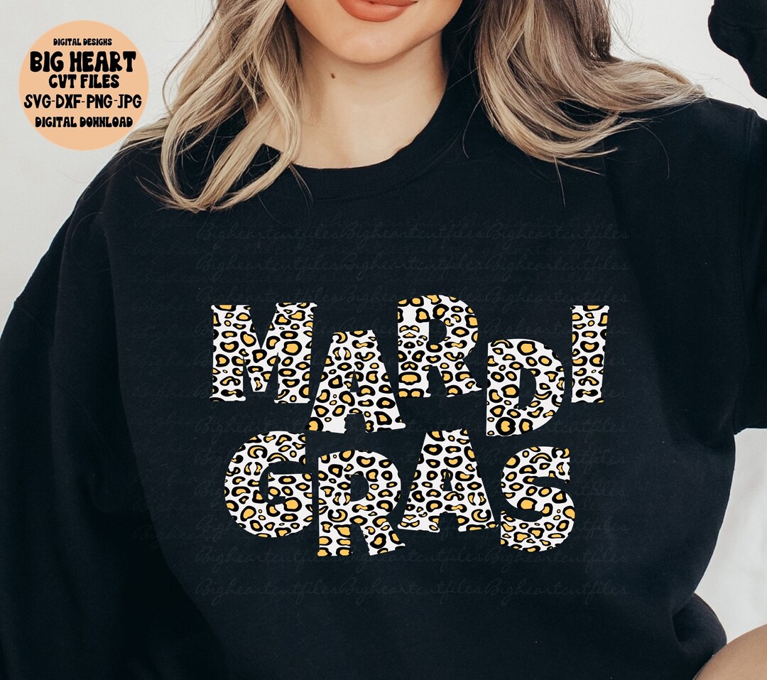 Mardi Gras Svg, Png, Jpg, Dxf, Leopard Cheetah, Mardi Gras Prade Svg ...