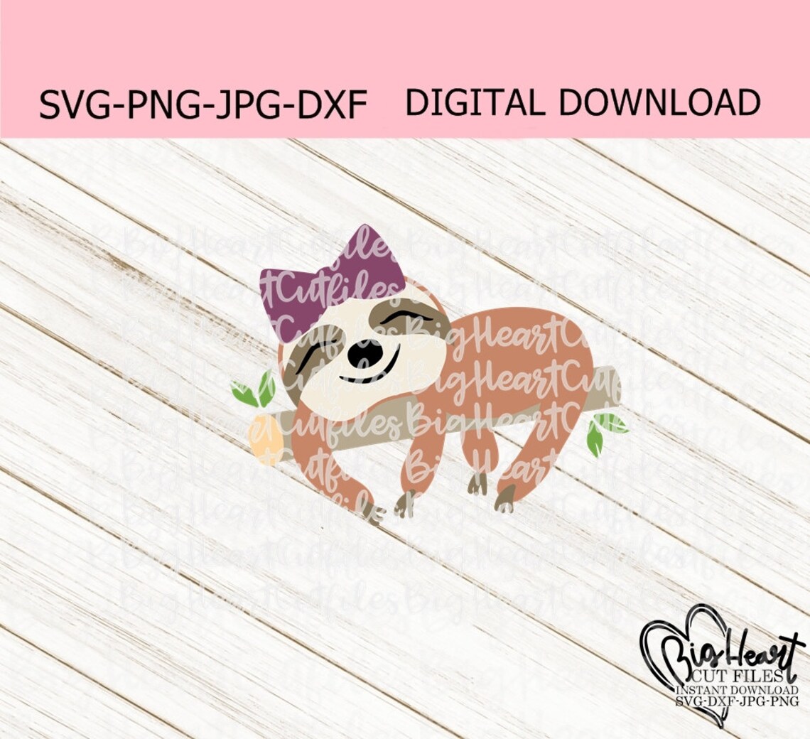 Sloth Svg Png Jpg Dxf Sloth Cut File Mama Sloth Svg Baby | Etsy