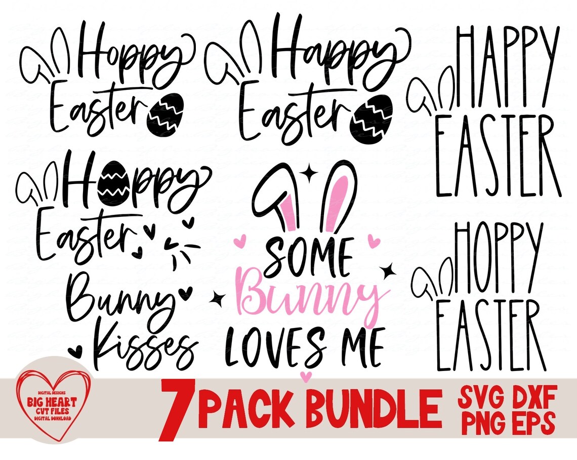 Easter Svg Bundle Easter Svg Png Dxf Eps Happy Easter - Etsy