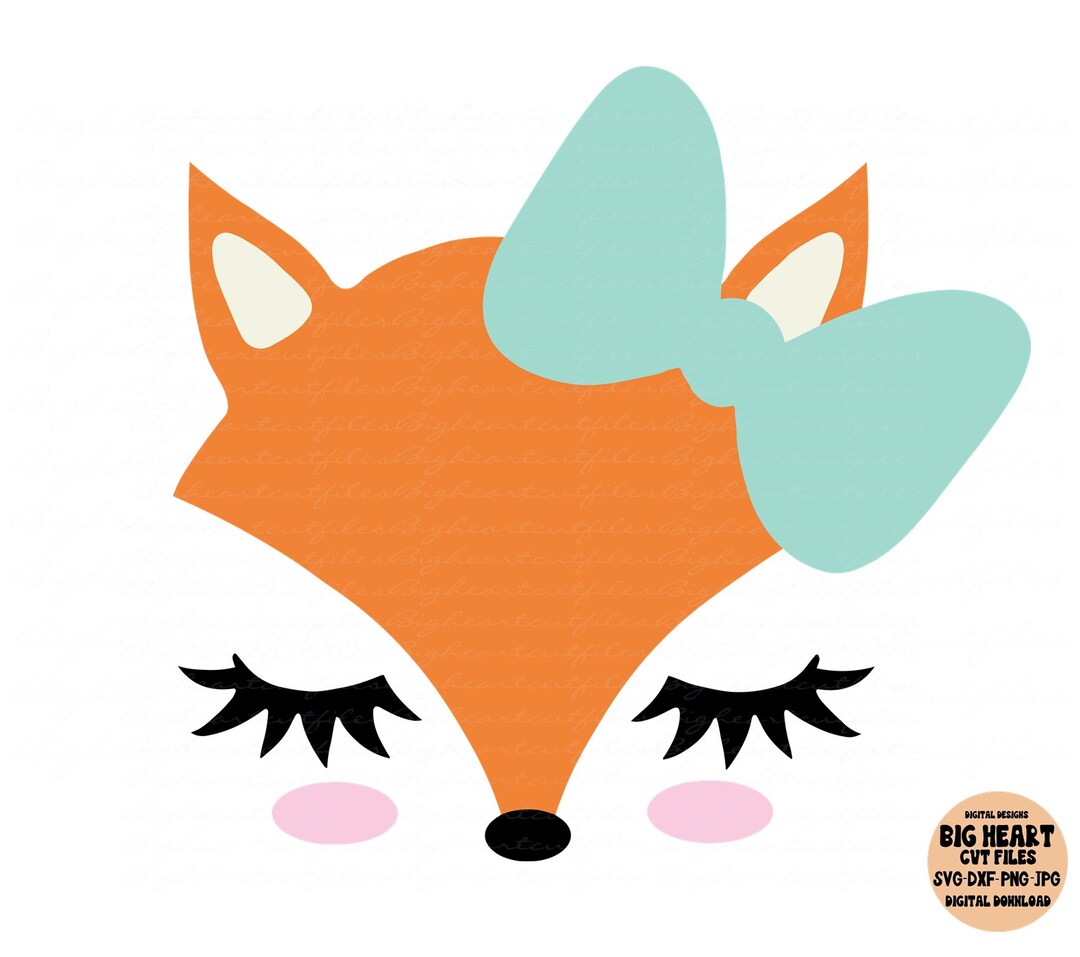 Fuchs SVG, Png, Jpg, Dxf, Fuchs geschnitten Datei, Fuchs Kopf svg, süße ...