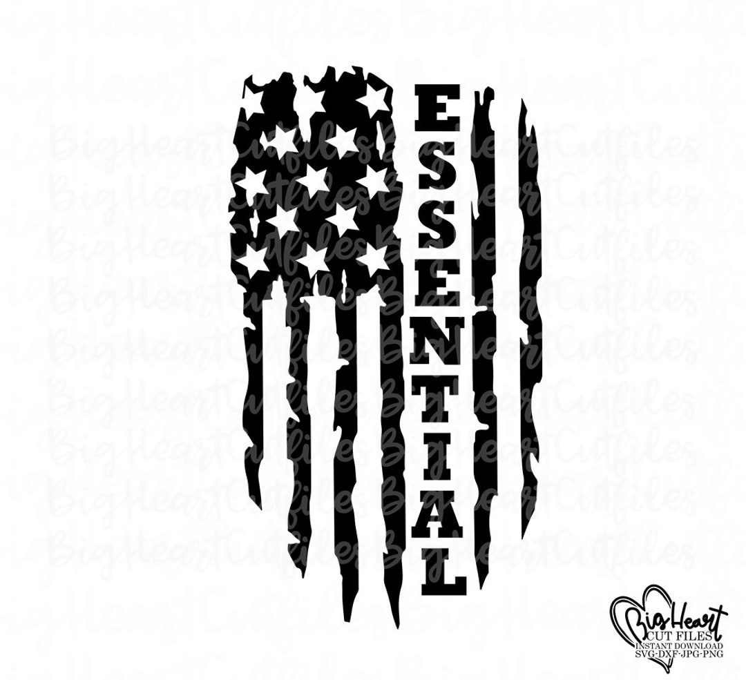 Essential Svg, Png, Jpg, Dxf, US Flag Svg, Distressed Usa Flag Svg ...