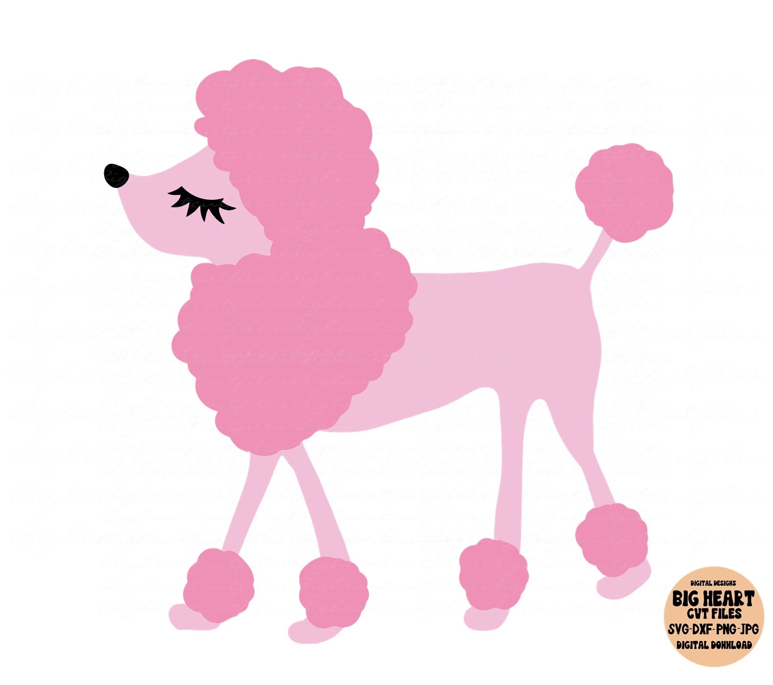 Animated Poodle Clipart Vector, Poodle Side Animal Black, 42% OFF