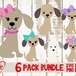 Dog Svg Bundle Puppy Clipart Silhouette and Cricut Cut File Digital ...