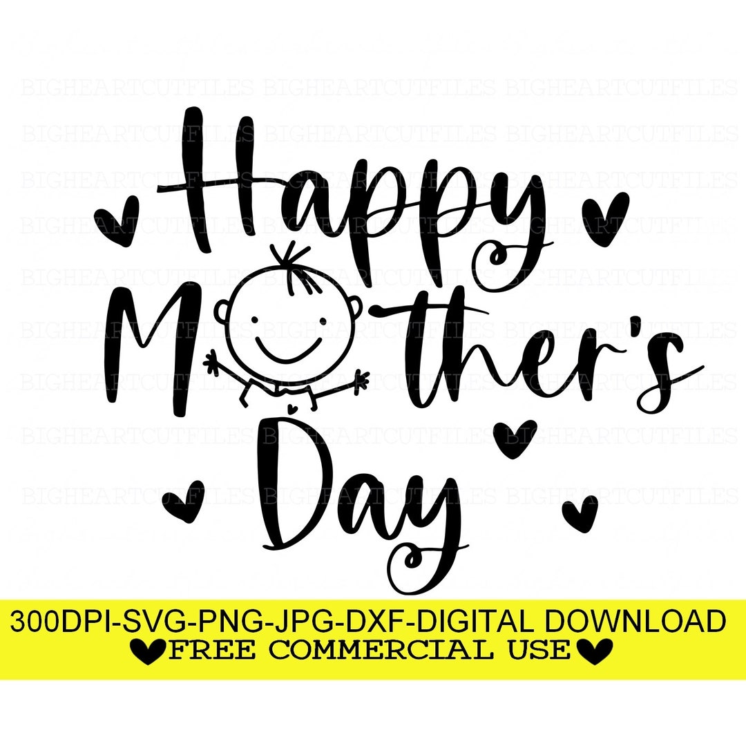 Happy Mother's Day Svg, Png, Jpg, Dxf, Mommy and Me Svg, Mom and Baby ...
