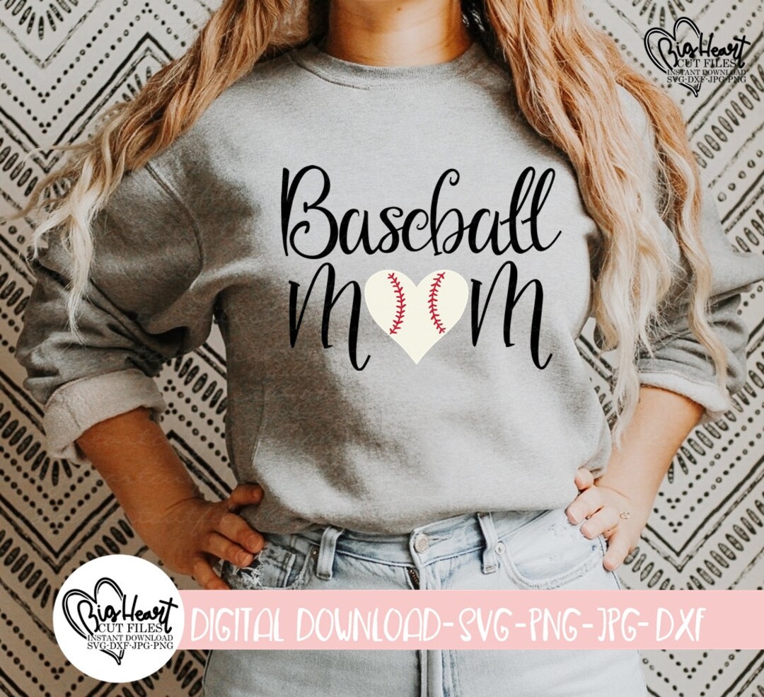Baseball Mom Svg, Png, Jpg, Dxf, Baseball Mom Cut File, Baseball Svg ...
