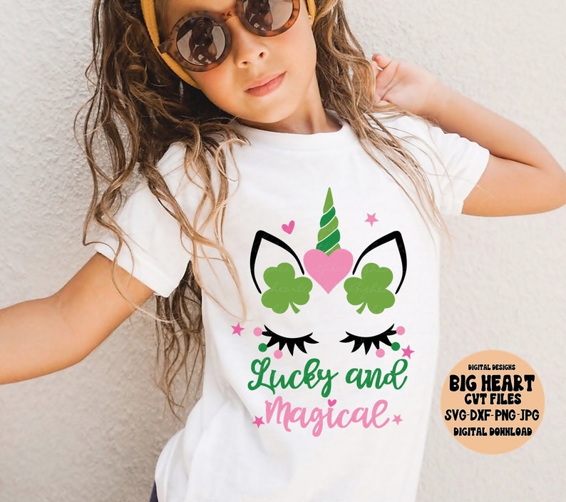 St Patricks Day Unicorn Svg Png Jpg Dxf Lucky and Magical - Etsy