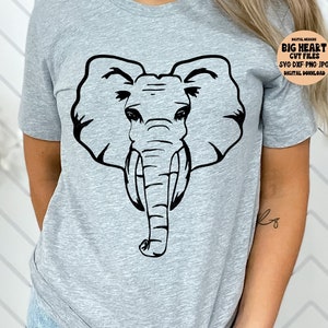 Elephant Head Svg,png,jpg,dxf,elephant Cut File,elephant Face Svg File ...