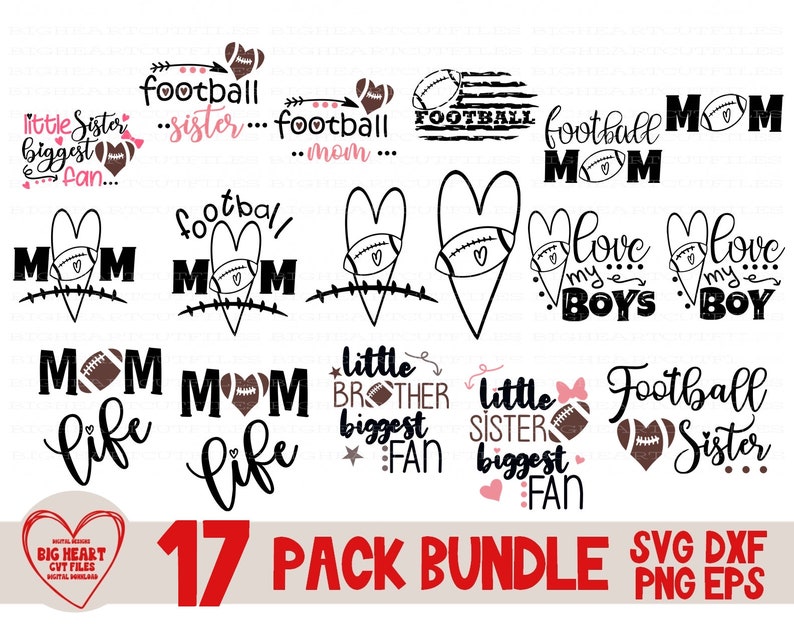 Football Svg Bundle Football Svg Football Png Dxf Eps - Etsy