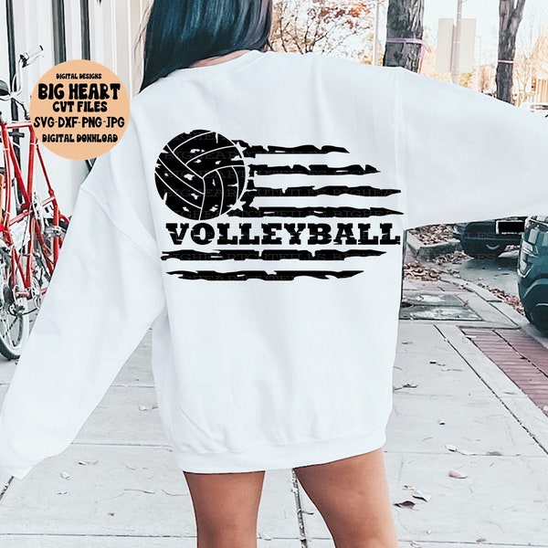 Distressed Volleyball Svg - Etsy