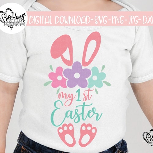 My First Easter SVG Cut File for Cricut Silhouette Instant - Etsy