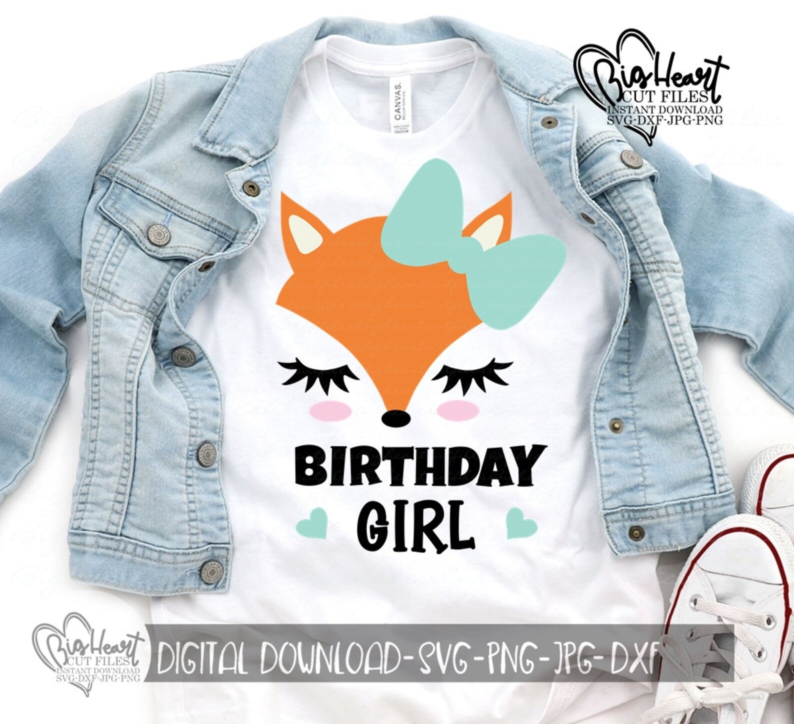 Fox Birthday Girl Svg Png Jpg Dxf Girl Birthday Design - Etsy