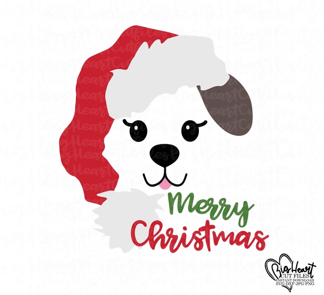 Christmas Puppy Svg,santa Puppy Svg,puppy With Santa Hat Svg,dog ...
