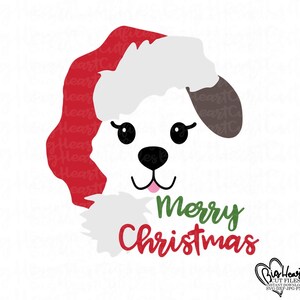 Christmas Puppy Svg,santa Puppy Svg,puppy With Santa Hat Svg,dog ...
