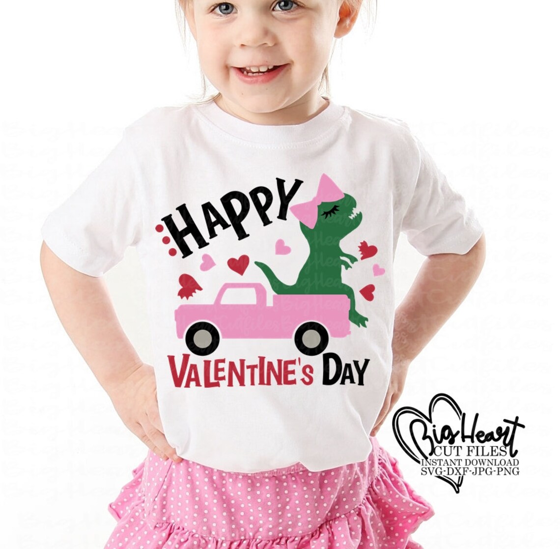 Valentine Dinosaur Svg Png Jpg Dxf Dinosaur Girl Valentine | Etsy