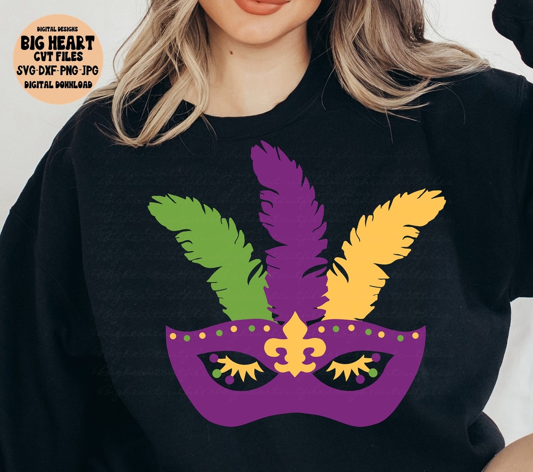 Mardi Gras Svg Png Jpg Dxf Mardi Gras Mask Fleur De Lis - Etsy