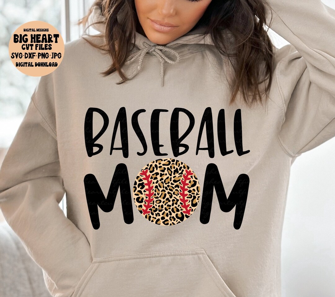 Leopard Baseball Mom Svg, Png, Jpg, Dxf, Baseball Mom Cut File ...