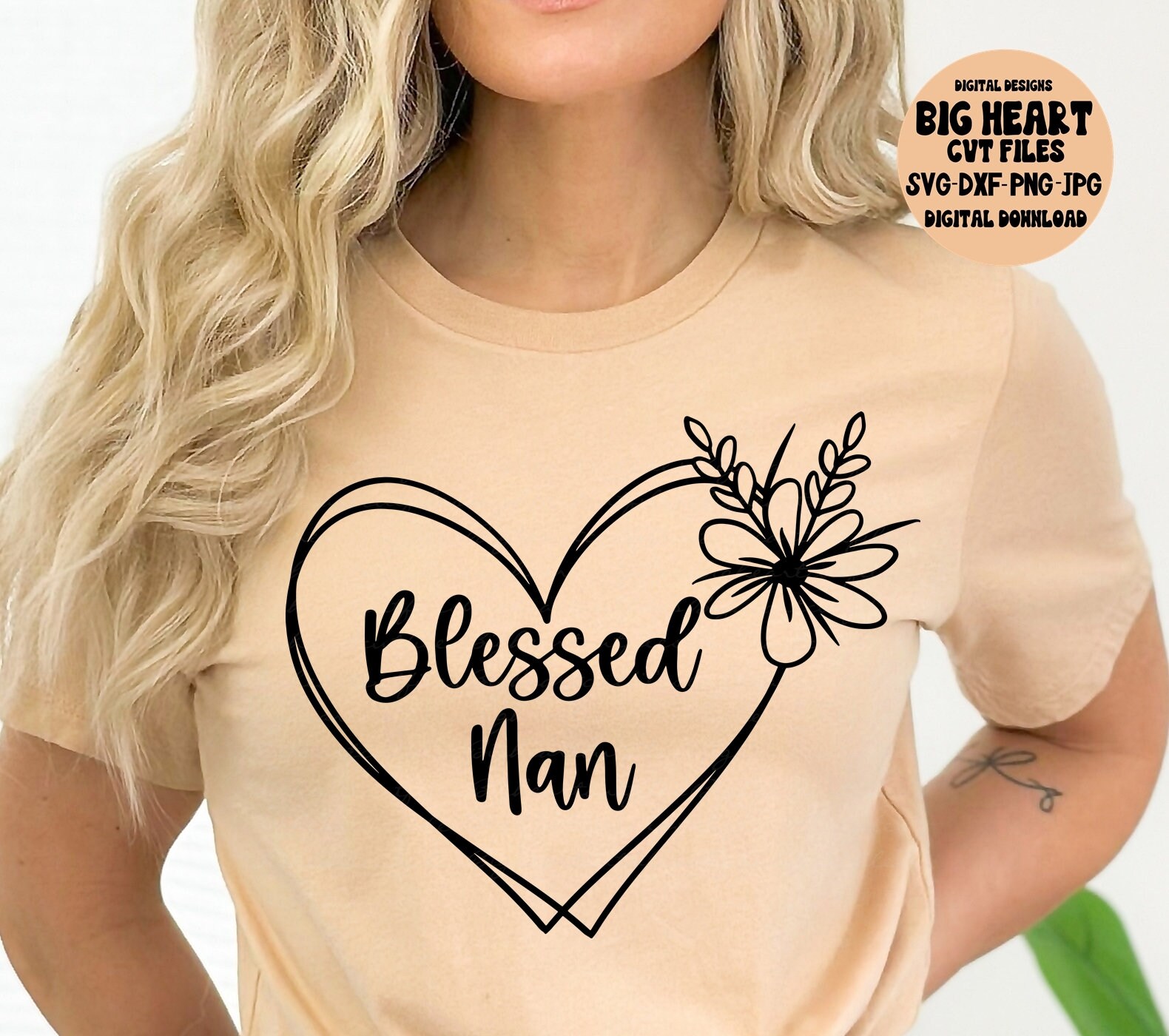 Blessed Nan Svg Png Jpg Dxf Nan Svg Sayings Nan Shirt - Etsy UK