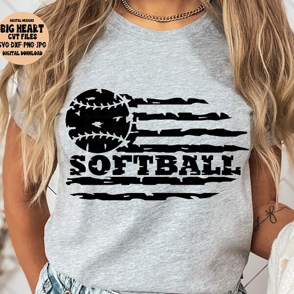 Flag Softball Svg - Etsy