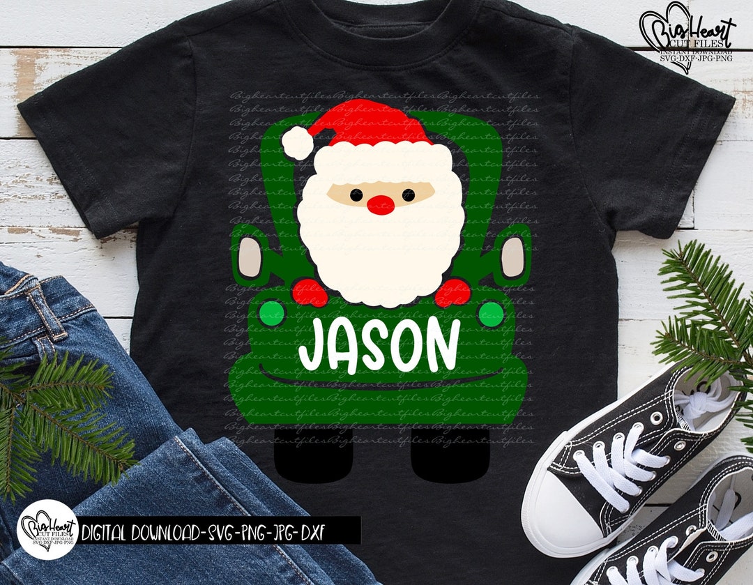 Christmas Truck Svg, Png, Jpg, Dxf, Santa Svg, Christmas Truck With ...