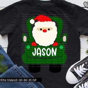 Christmas Truck Svg, Png, Jpg, Dxf, Santa Svg, Christmas Truck With ...