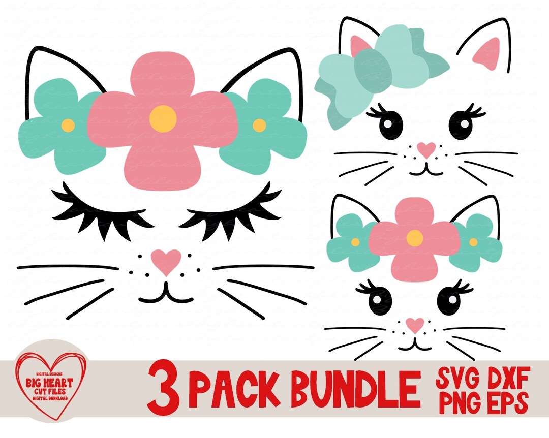 Cat Svg Bundle, Svg, Png, Dxf, Eps, Cat Svg, Cat Png, Baby Svg, Cat ...