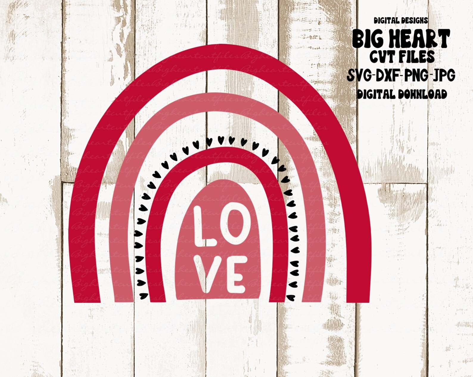 Valentines Rainbow Love Svg Png Jpg Dxf Valentine's - Etsy