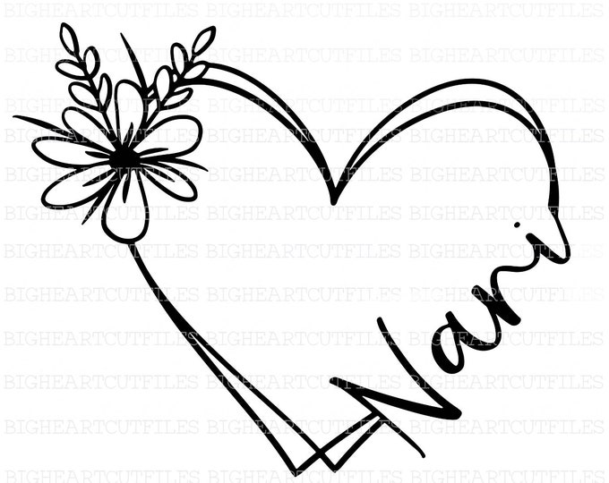 Nani Heart - Instant Digital Download - Svg, Png, Dxf, and Eps Files ...