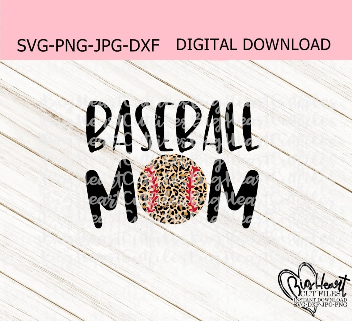 Leopard Baseball Mom Svg Png Jpg Dxf Baseball Mom Cut - Etsy