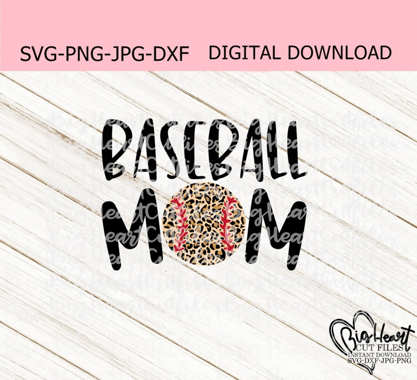 Leopard Baseball Mom Svg Png Jpg Dxf Baseball Mom Cut - Etsy