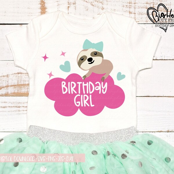 Birthday Sloth Svg - Etsy