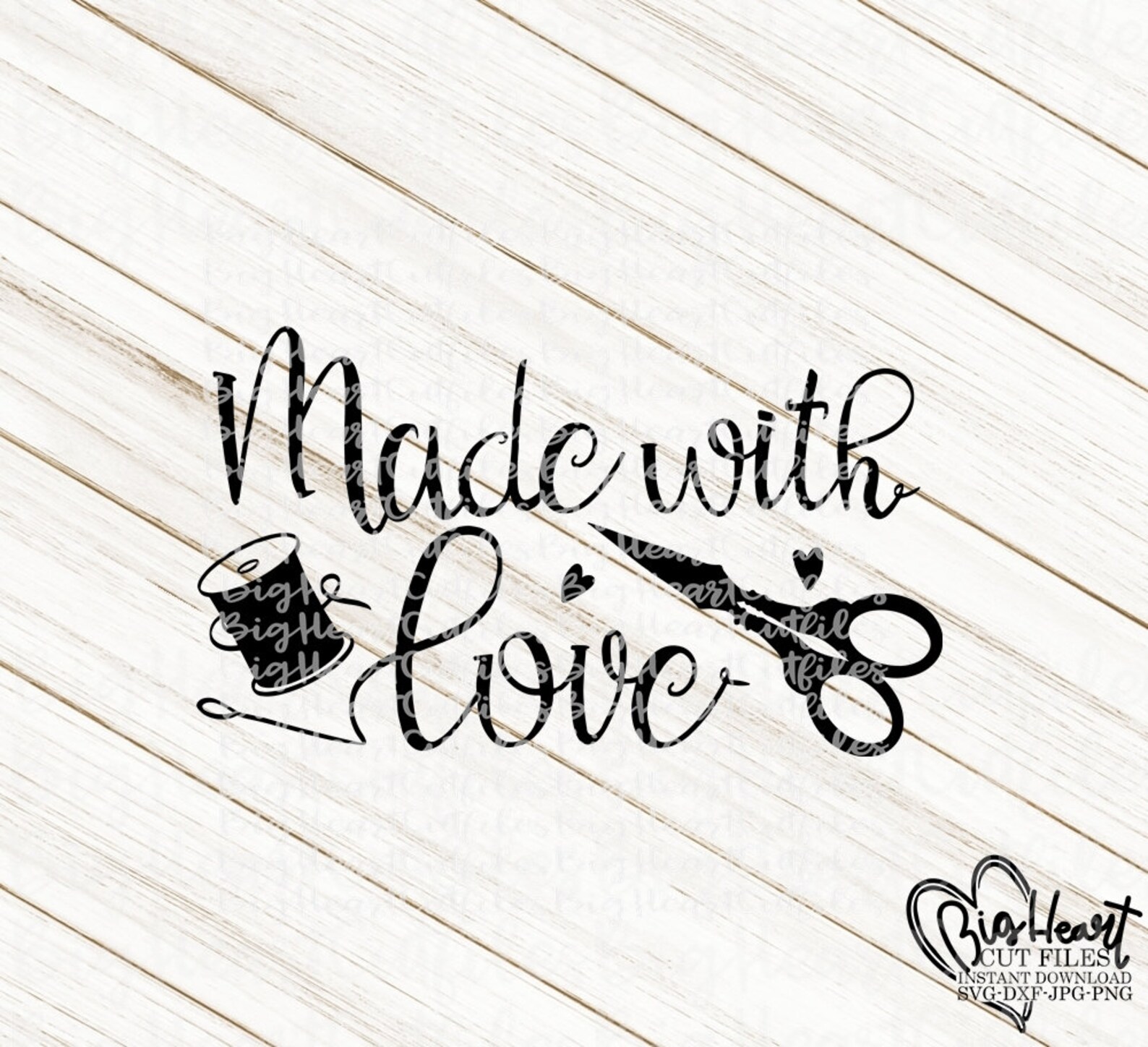 Made With Love Svg Png Jpg Dxf Handmade Svg Handmade - Etsy