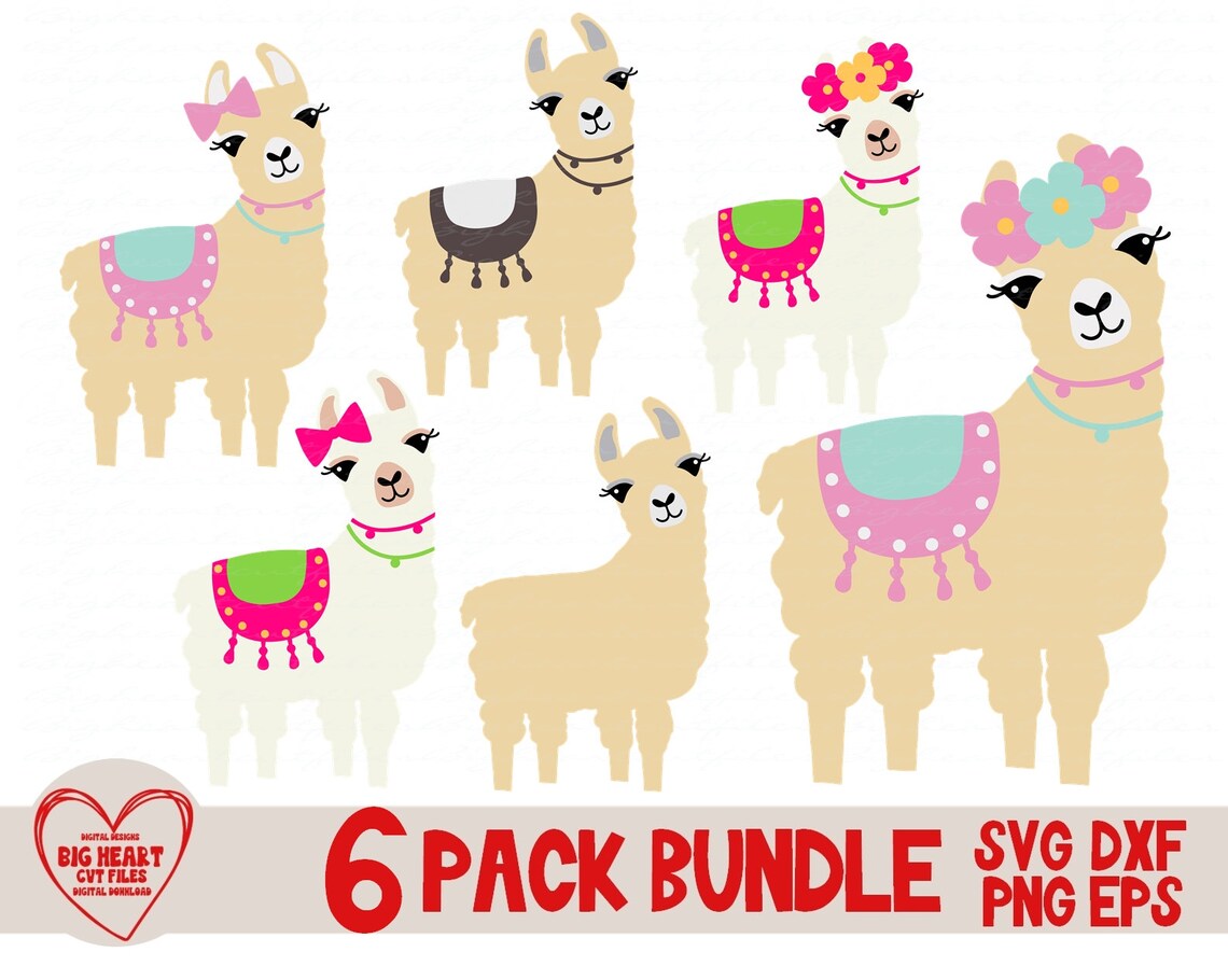 Llama Svg Bundle Llama Svg Llama Png Llama Dxf Llama Eps - Etsy