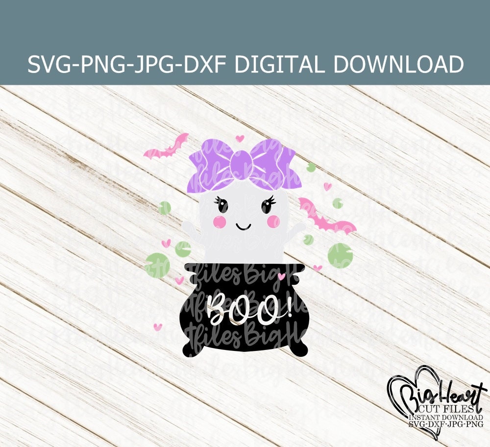 Boo Svg Png Jpg Dxf Halloween Girl Ghost Svg Ghost in - Etsy