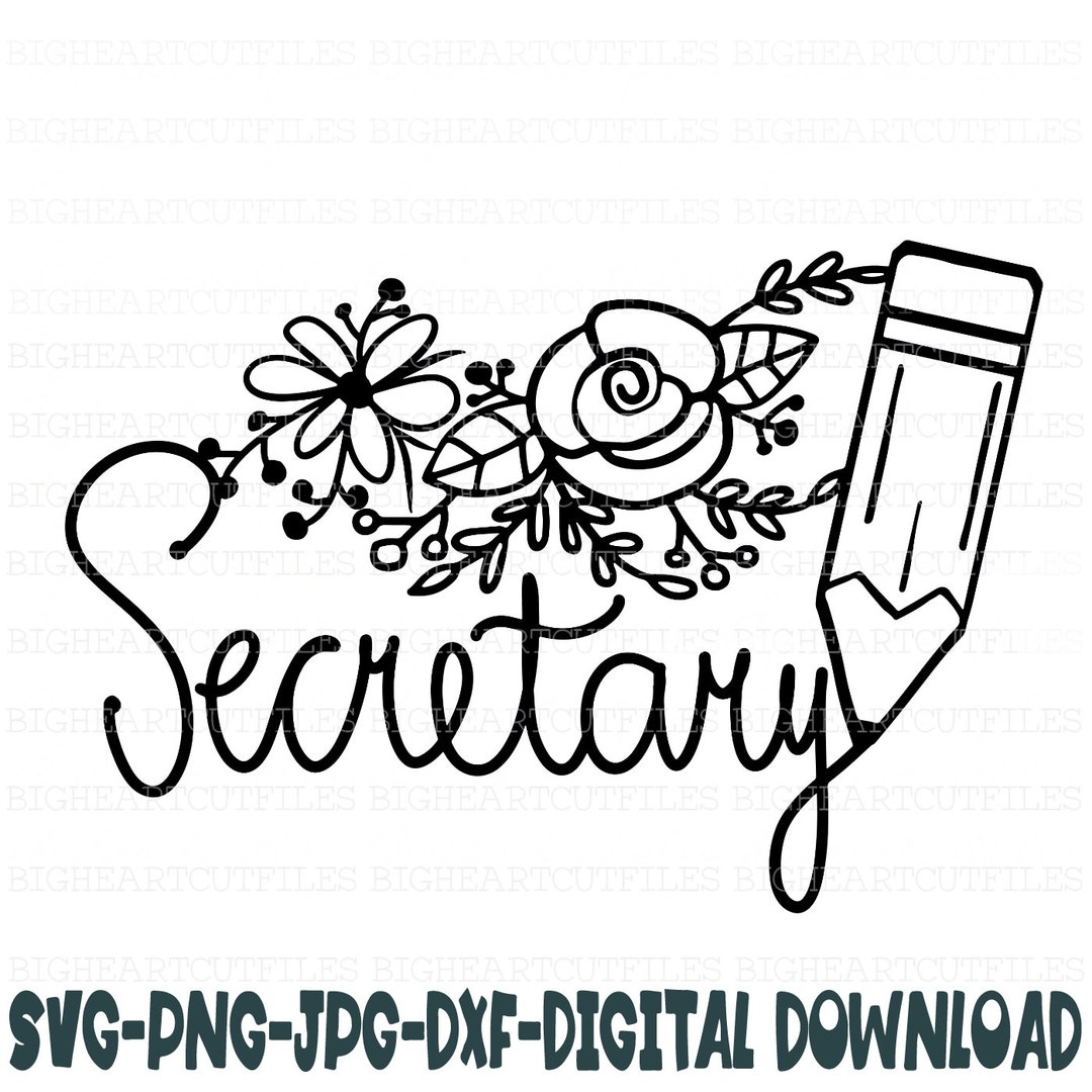 Secretary Svg, Png, Jpg, Dxf, Secretary Cut File, Silhouette Cut File ...