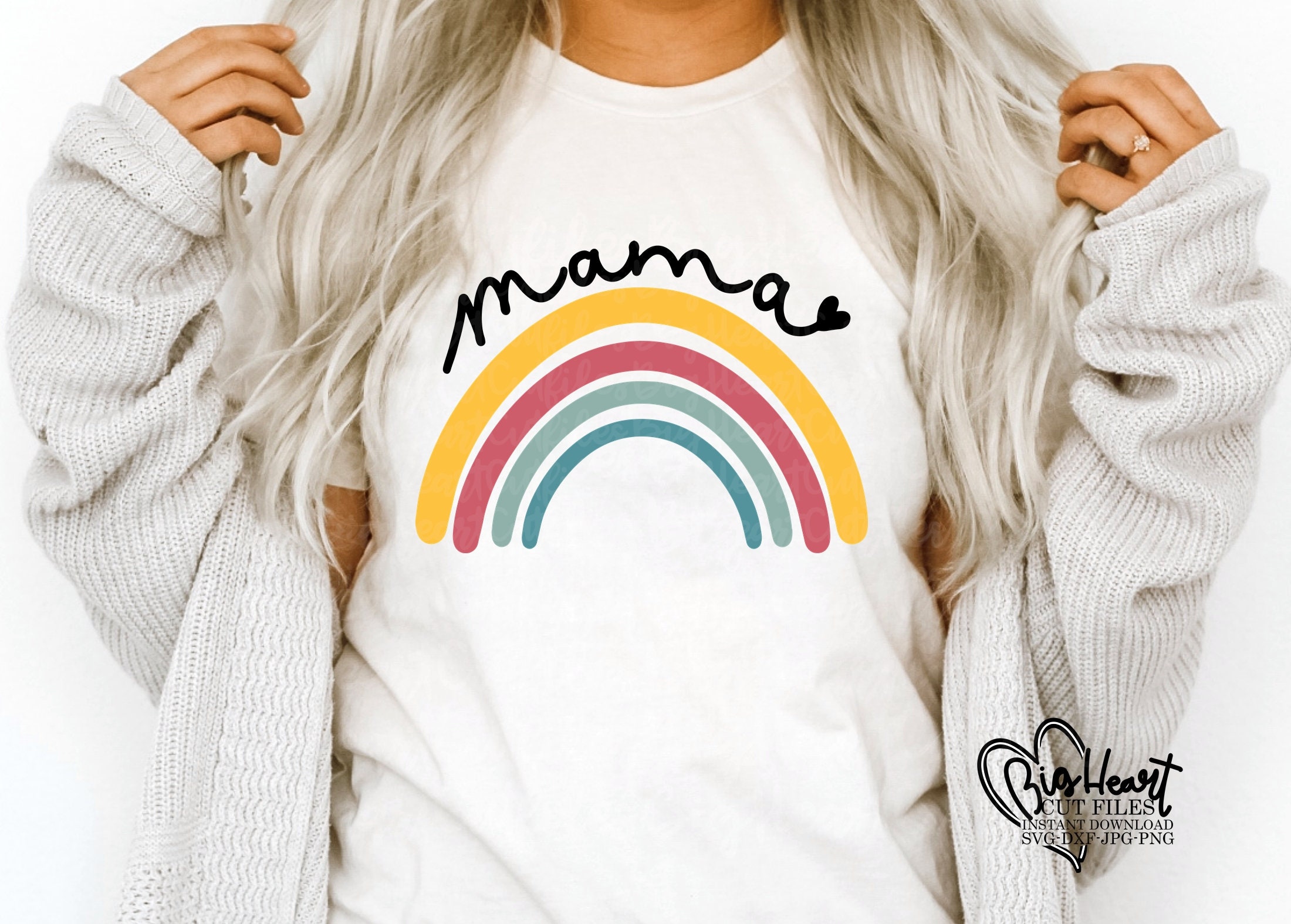 Rainbow Mama Svg Png Jpg Dxf Rainbow Svg Mama Rainbow Cut | Etsy