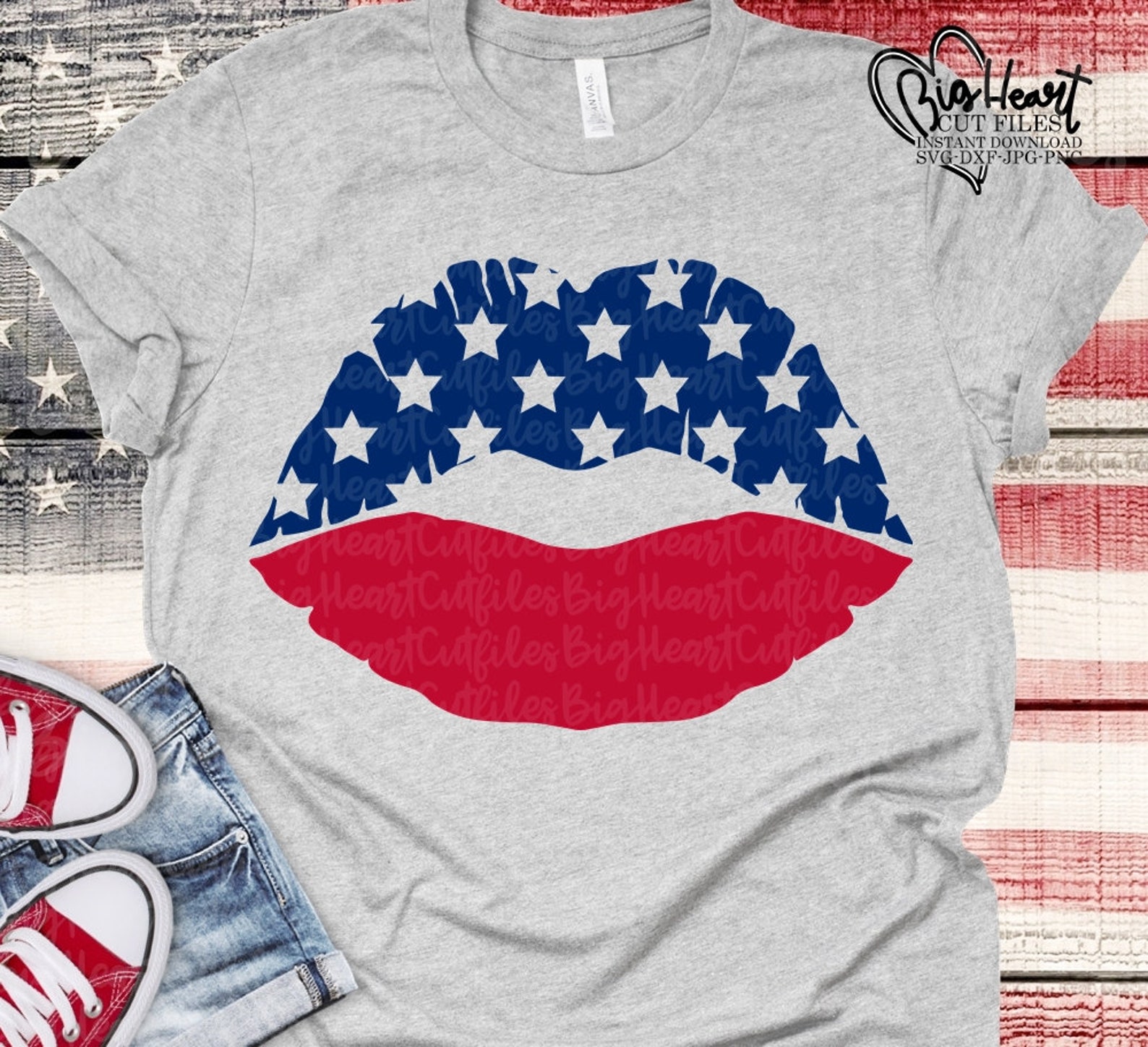 US Flag Lips Svg Png Jpg Dxf 4th of July Svg American - Etsy