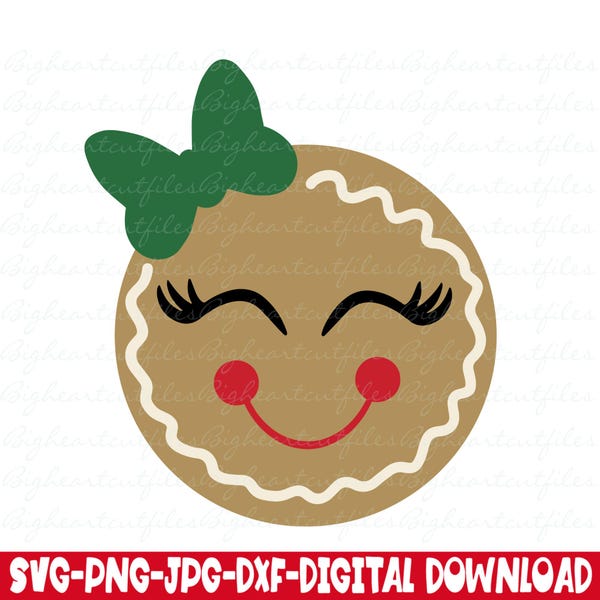 Gingerbread Face - Etsy