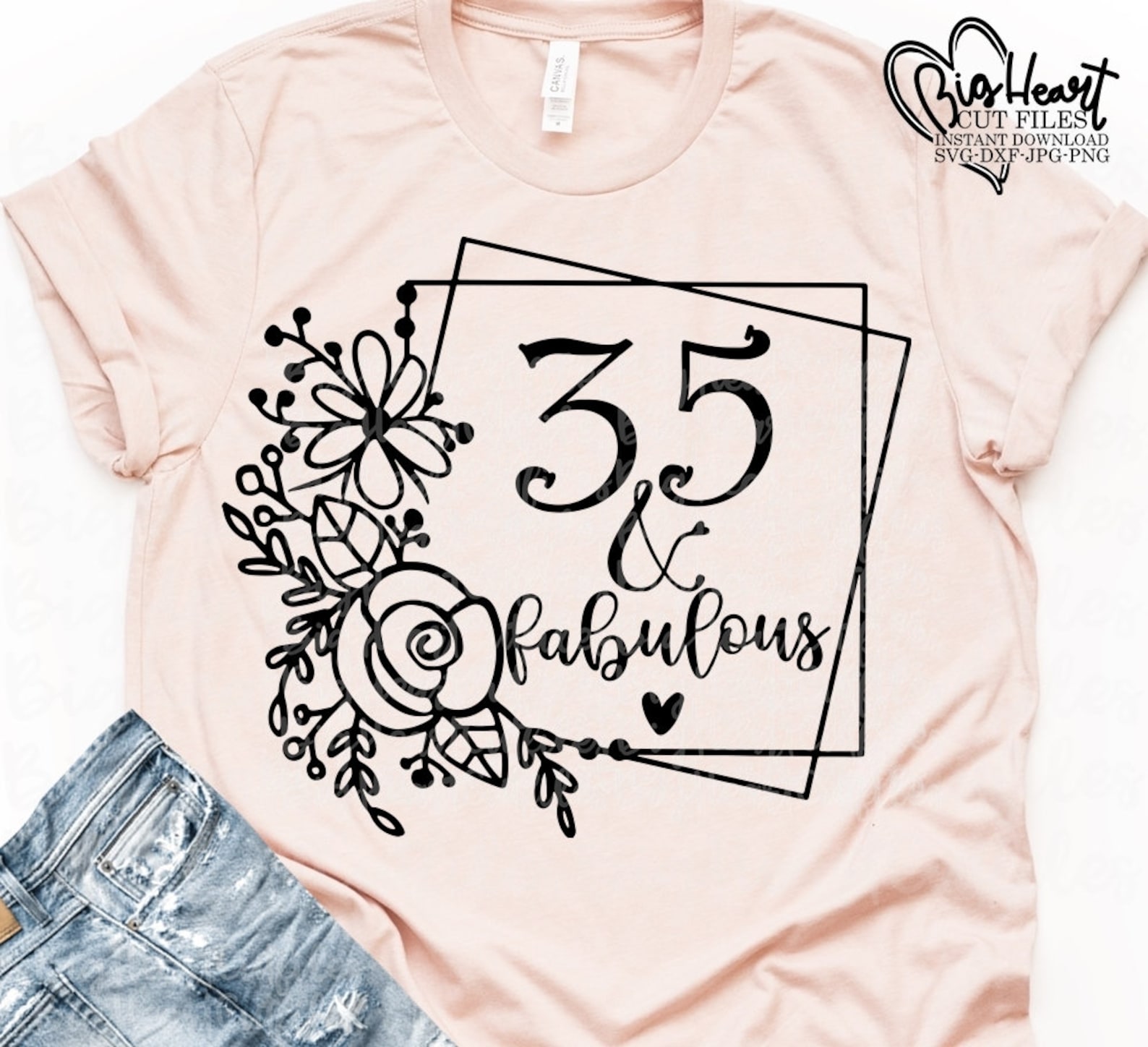 35 and Fabulous Svg Png Jpg dxf 35th Birthday Svg | Etsy