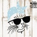 Cute Kitty Svg, Png, Jpg, Dxf, Cat Head With Bandana Svg, Cat Svg, Cat ...